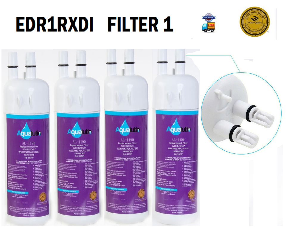Fit Whirlpool EveryDrop 1 Refrigerator Water Filter - EDR1RXD1 ...