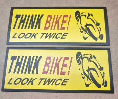 Think Bike, Car Decal / Sticker, Van Sticker - Biker Safety, For Car ...