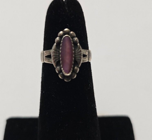 Vintage Sterling Silver 925 Pink MOP Ring Sz 4.25 | eBay