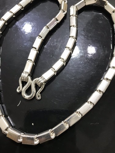 925 silver Handmade Baht Box Chain Necklace Approx 250.00 Grams 24 inch ...