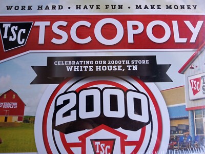 *NEW* TSC TSCopoly Board Game Celebrating 2000th Store Tractor Supply ...