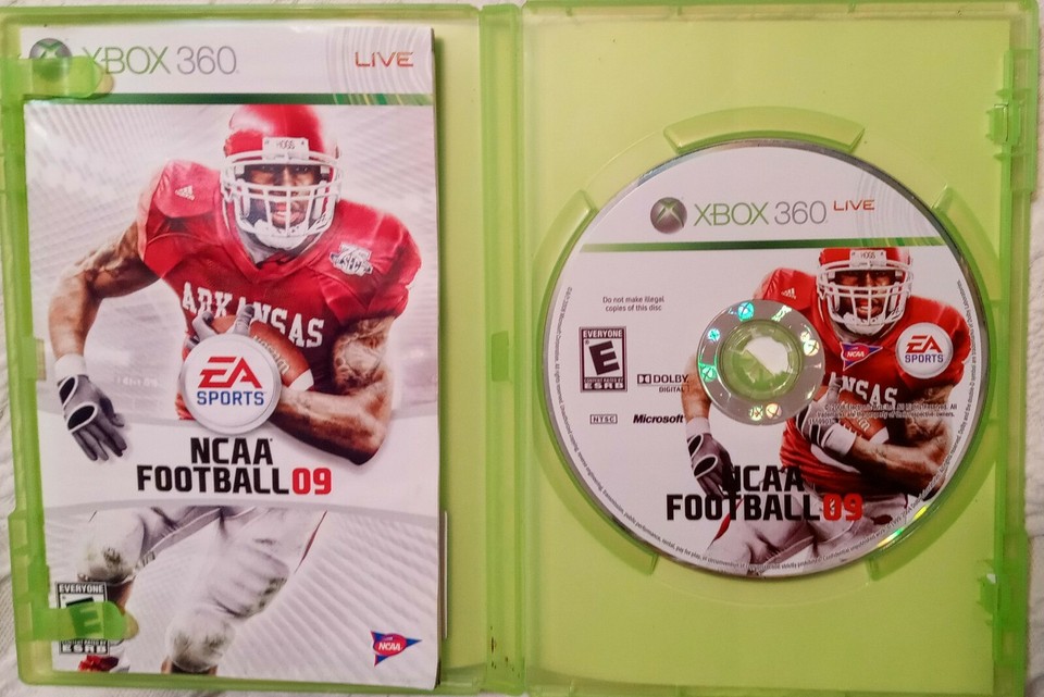 NCAA Football 09 (Microsoft Xbox 360, 2008) Video Game Darren McFadden ...
