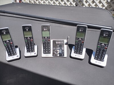 5 handset cordless answering system with dual caller ID/call waiting2 ...