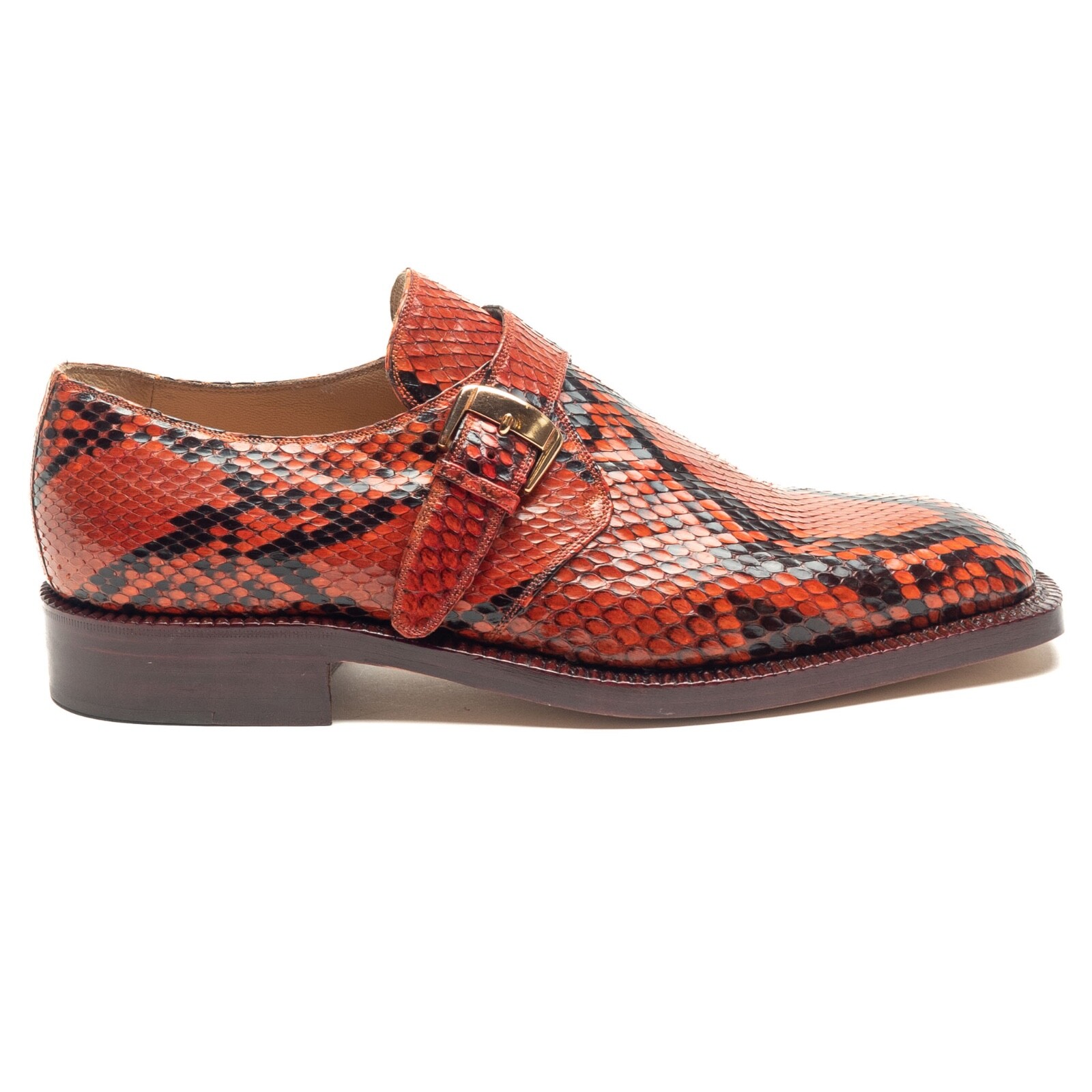 7K$ SILVANO LATTANZI Python Snake Shoes Monk Strap UK: 8 US: 9 EU: 42 ...