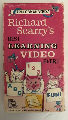 Richard Scarry's Best ABC Video Ever Vhs Movie VCR Tape Richard Scarry ...