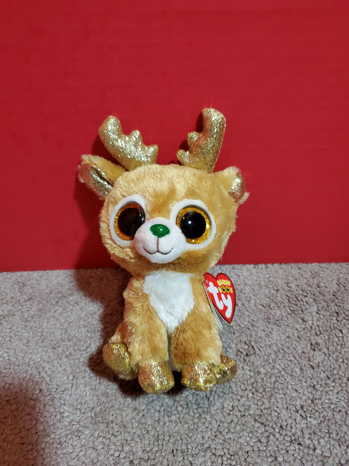 TY Beanie Boos, Christmas Reindeer Glitzy 6" new with tag | eBay