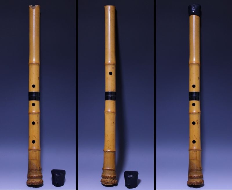 Japan Antique bamboo flute shakuhachi yoroiyoroi samurai katana Edo Noh ...
