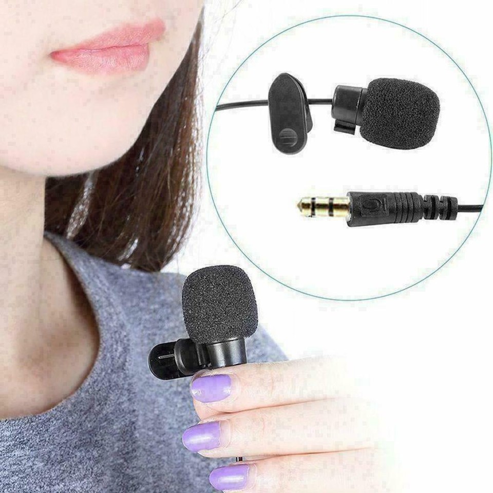 3.5mm Clip On Lapel Mini Microphone Hands Free Wired Mic Lavalier *~ γξ ...