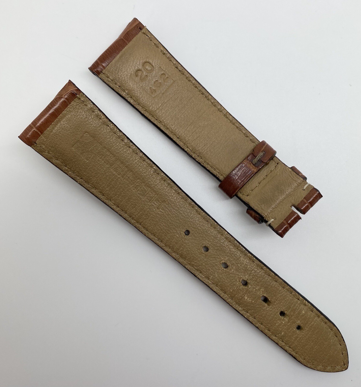 Authentic Zenith 20mm x 16mm Cognac Brown Alligator Watch Strap Band 20 ...