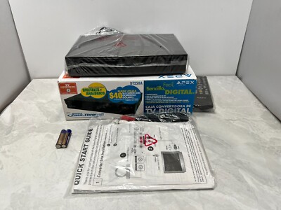 Apex DT250A Digital TV Converter Box with Analog Pass Through w/ Remote ...