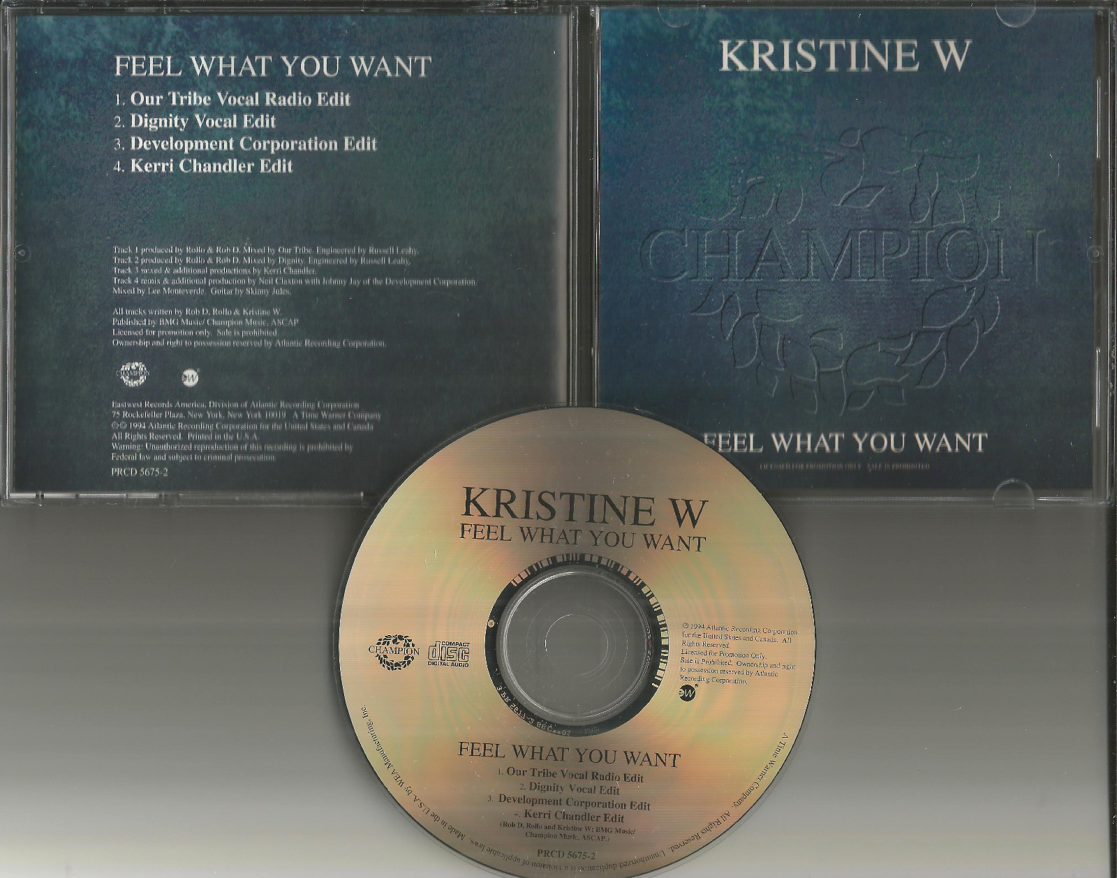 KRISTINE W Feel What you want 4TRX w/ RARE EDITS & MIXES PROMO DJ CD ...