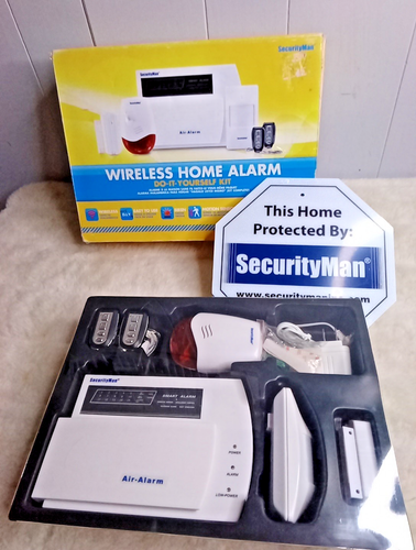 SecurityMan AIR-ALARM1 Wireless Home Alarm DIY KIT System - NEW | eBay