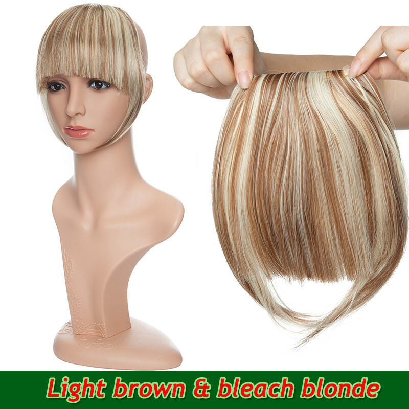 Real Natural Bangs Hair Peices 1PCS Fringe Clip In Hair Extension Thick ...