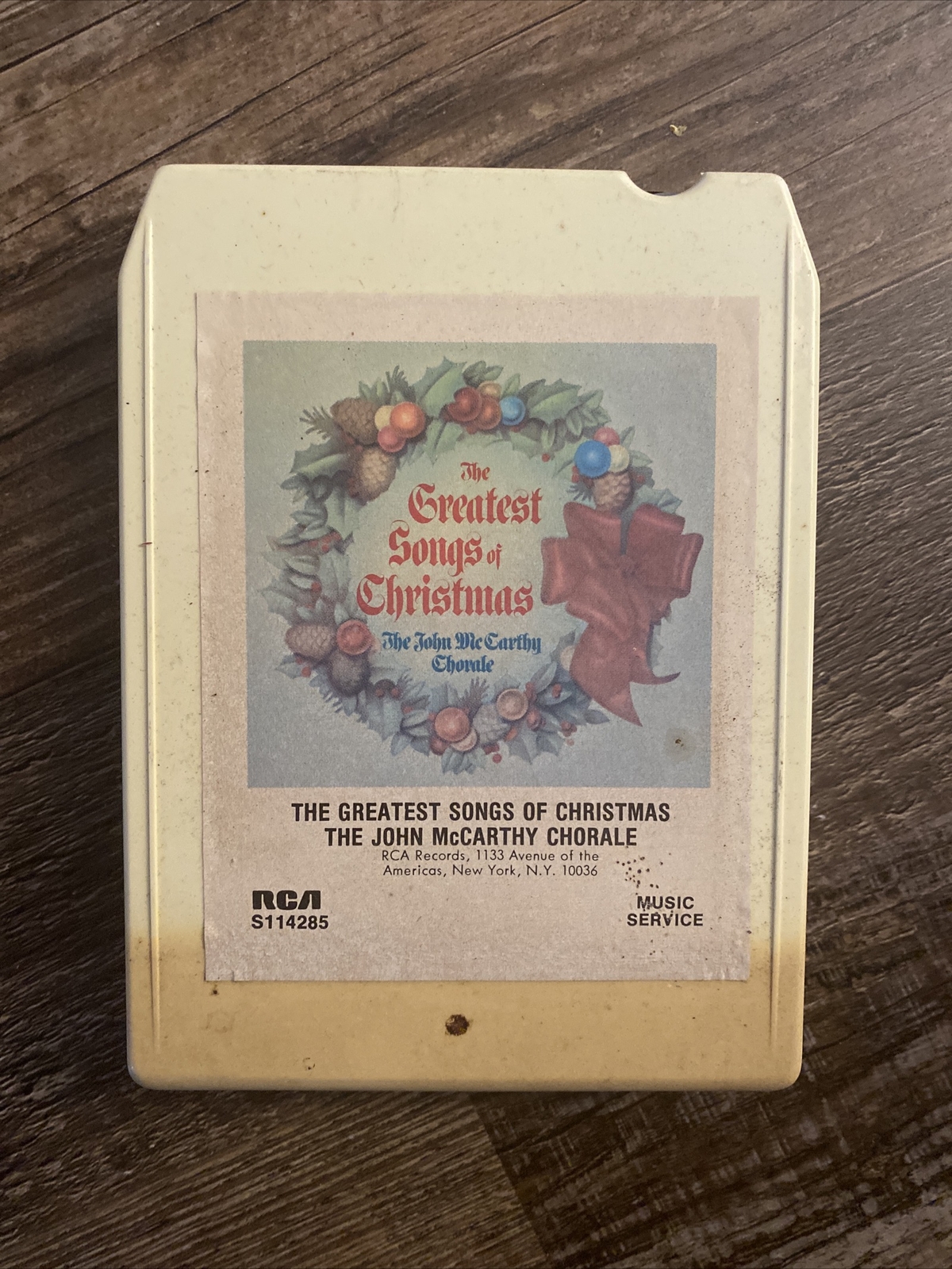 JOHN MCCARTHY CHORALE The Greatest Songs Of Christmas 8 Track Cartridge ...
