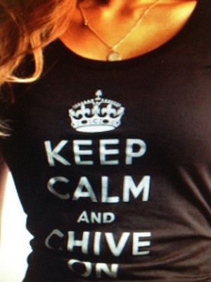 the Chive *Authentic* Keep Calm and Chive On BLACK/WHITE women *RARE ...