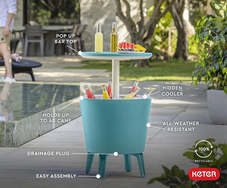 eter Modern Cool Bar Outdoor Patio Furniture and Hot Tub Side Table ...