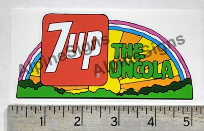 Vintage 7-UP 7up Uncola soda pop old retro antique looking sticker ...
