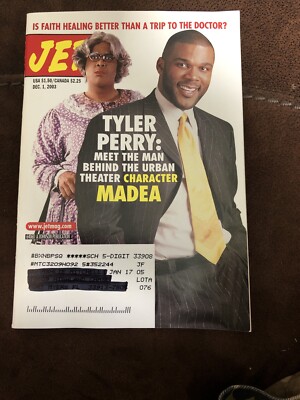 Jet Magazine Tyler Perry And Madea December 1, 2003 090817nonrh | eBay