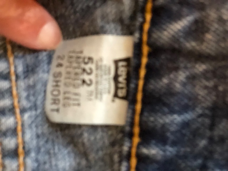 VTG Levis 522 Womens Jeans Tapered Fit Tapered Leg Size 24 Women Short ...