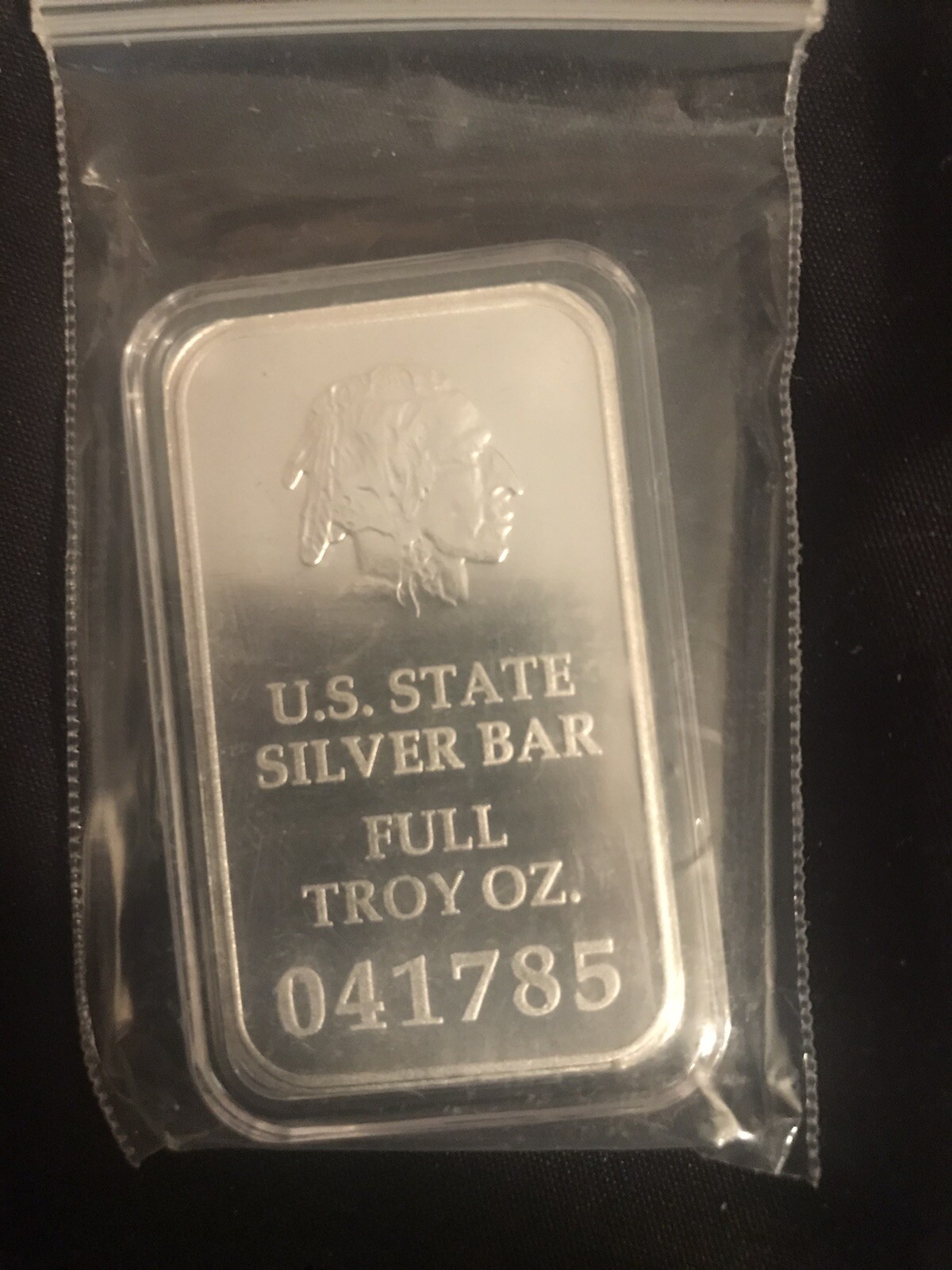 .999 FINE SILVER CERTIFIED US STATE SILVER BAR FULL TROY OZ ART ...