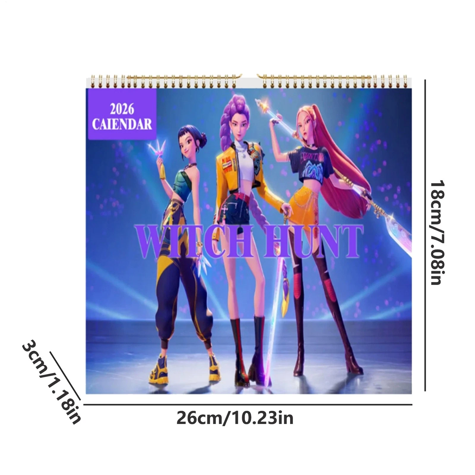K-pop Demon Hunters 2026 Calendar Rumi、Mira、Zoey 12-Month Schedule ...