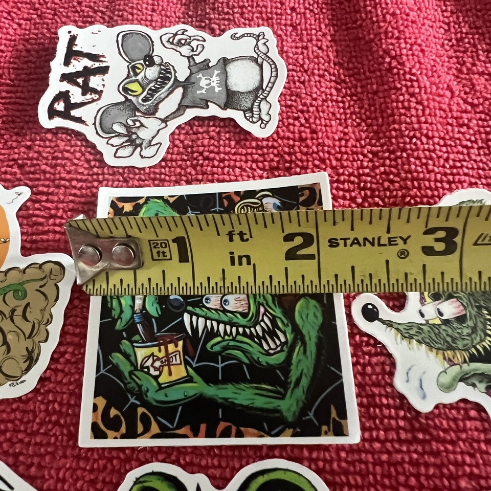 🔥 7 Rat Fink Mouse Ed Big Daddy Roth Hot Rod Art Vinyl Decal Sticker ...