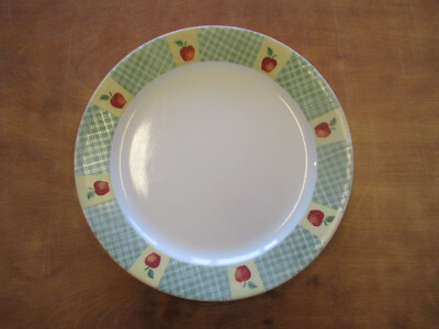 Corelle APPLE HARVEST Dinner Plate 10 1/4" Woven Green Band 1 ea 3 ...