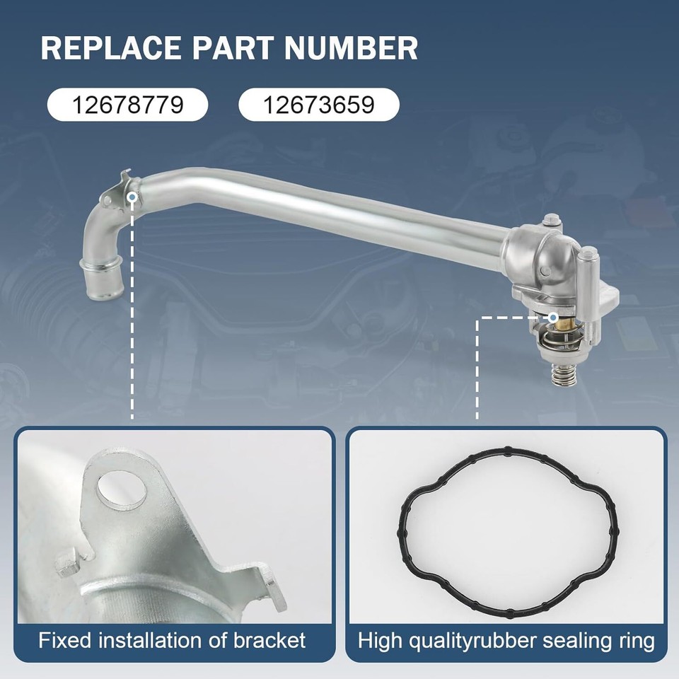 12678779 Thermostat Housing Assembly for 2017-23 Cadillac XT5 XT6 GMC ...