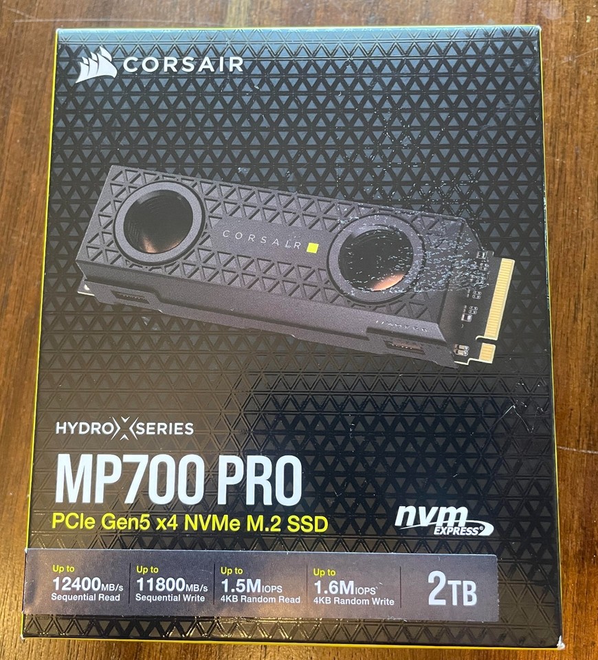 Corsair 2TB MP700 PRO NVMe PCIe 5.0 M.2 Internal SSD (Water Block ...