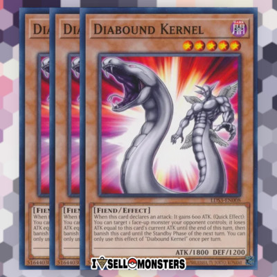 Yu-gi-oh! TCG 3x DIABOUND KERNEL LDS3-EN008 Common 1st Ed x3 YUGIOH ...