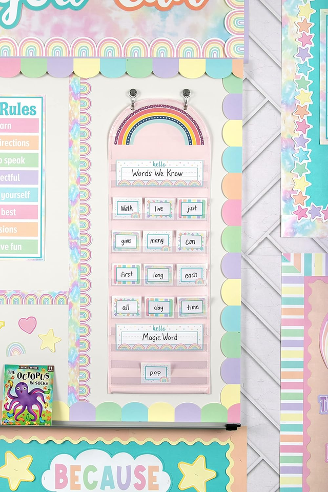 Oh Happy Day Rainbow 14 Pocket Chart (13" X 39") | eBay