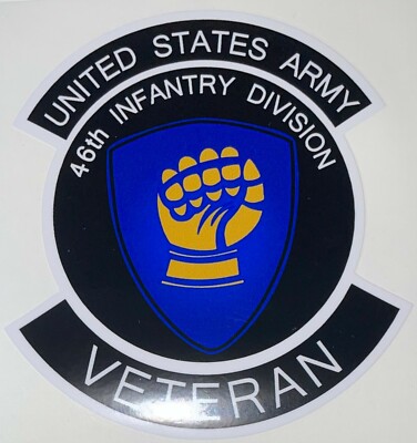 US Army 46th Infantry Division Veteran Sticker Waterproof D244 | eBay