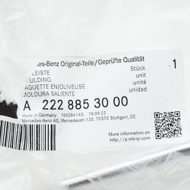 MERCEDES S W222 Rear Bumper Chrome Trim Right P/n A2228853000 Ref 15t16 ...