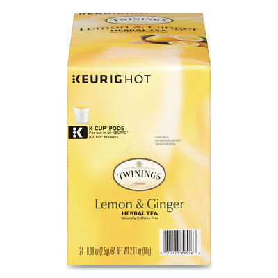TWININGS Lemon Ginger Tea K-Cups, 24/Box 70177895563| eBay