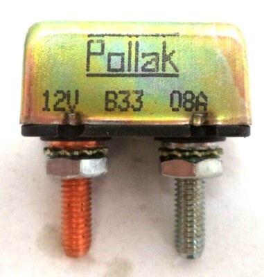 Pollak 12 Volt 8 Amp Single Pole Thermal Circuit Breaker, pn 54-108 | eBay