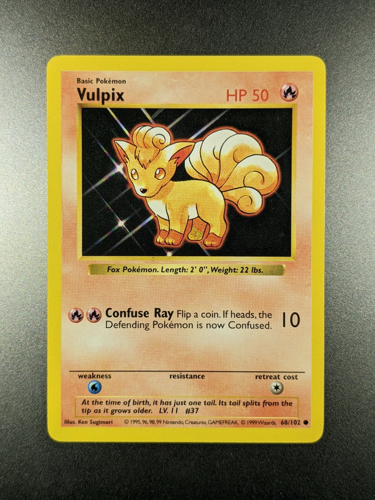 Shadowless Vulpix 68/102 Pokemon TCG Base Set 1999 - NM | eBay