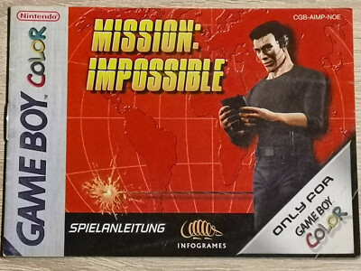 MISSION IMPOSSIBLE GAME BOY GAMEBOY COLOR (NOTICE SEUL MANUAL ONLY) | eBay