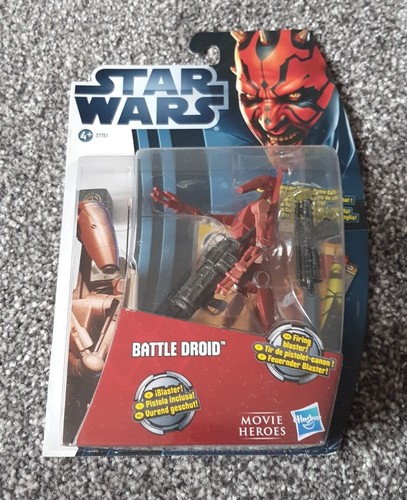 Star Wars MH04 Battle Droid Movie Heroes Hasbro New Darth Maul Card ...