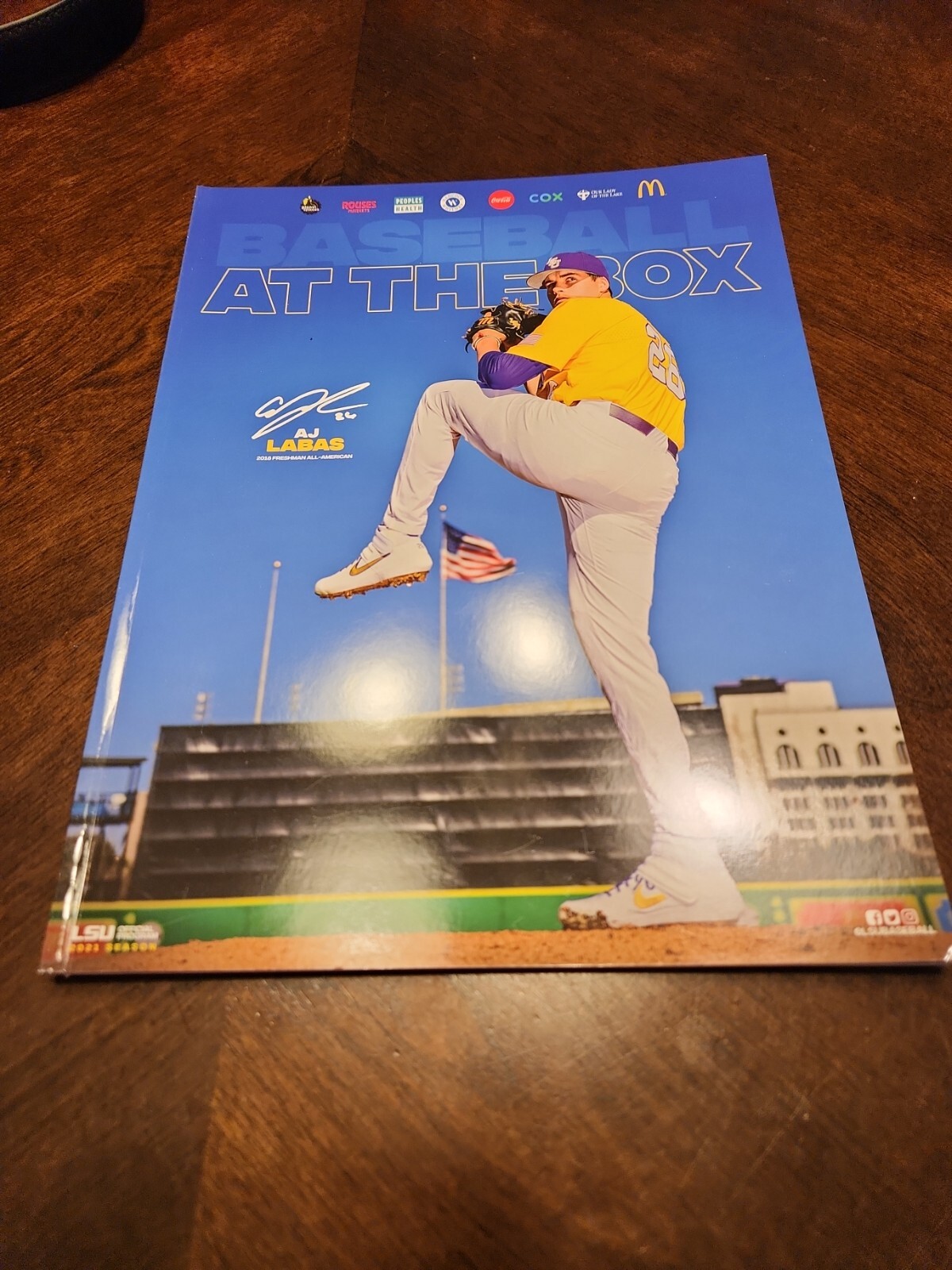 2021 LSU Baseball Program book AJ Labas On Cover Alex Box Skip Bertman ...