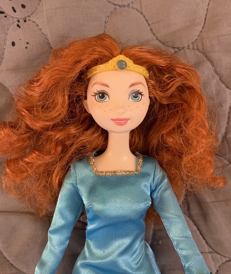 Disney Brave Merida Classic 11” Doll In Light Blue Dress & Crown 2011 ...