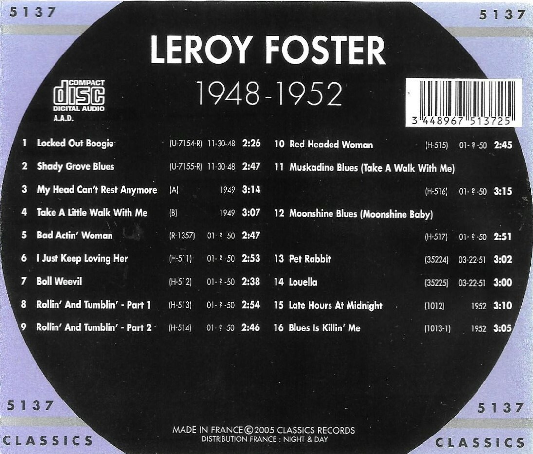 1948-1952 by Leroy Foster (CD, 2005) for sale online | eBay