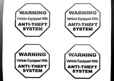 WAIT!!! PACK OF (24) ⭐ CAR ALARM STICKERS ⭐ SECURITY SYSTEM INSIDE ...