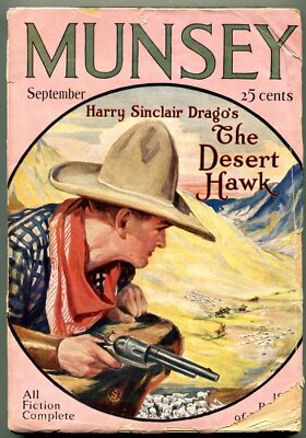 PULP: Munsey Pulp Magazine September 1927- The Desert Hawk- Great ...