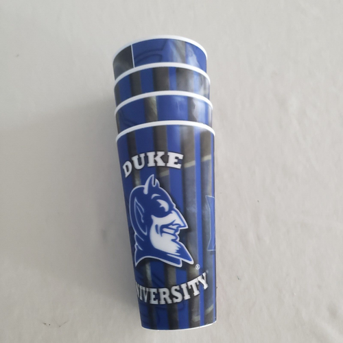 Duke University set of 4 Plastic Holographic Collector Cups 6” Tall new ...