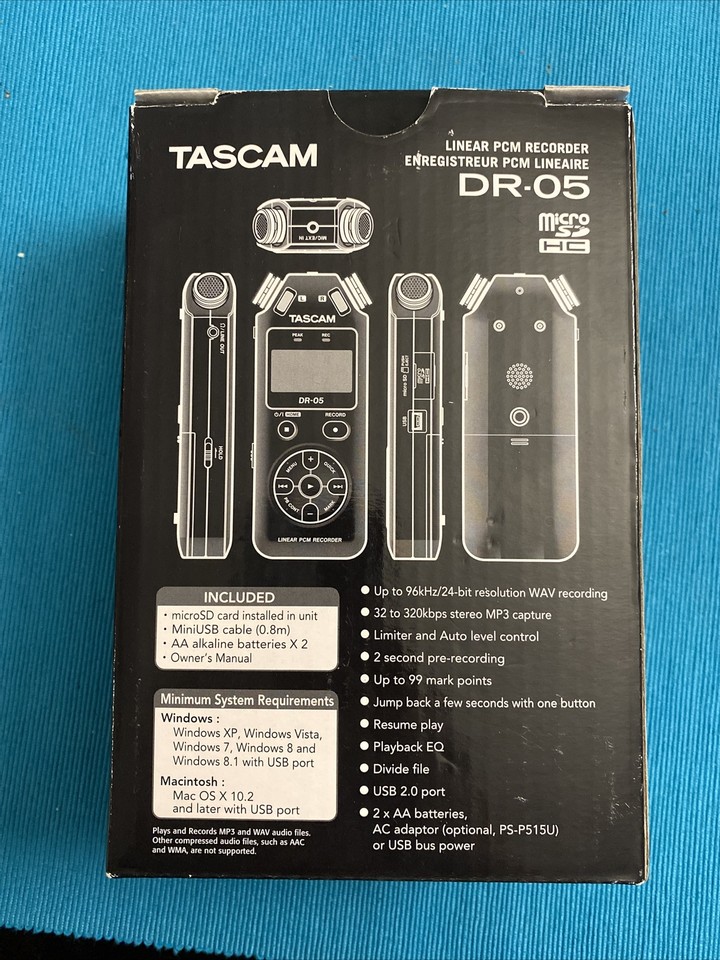 TASCAM - DR-05 v2 - Portable Handheld Digital Audio Recorder - Black ...
