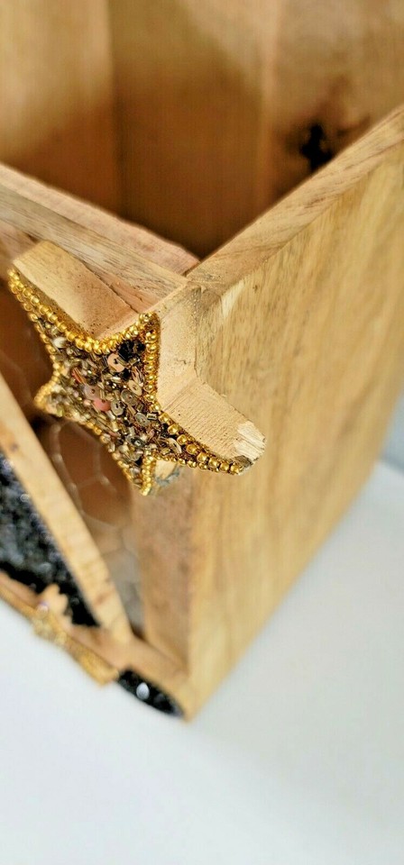 Authentique Spooky Night LED Candle Holder Wood Halloween Witch Hat | eBay