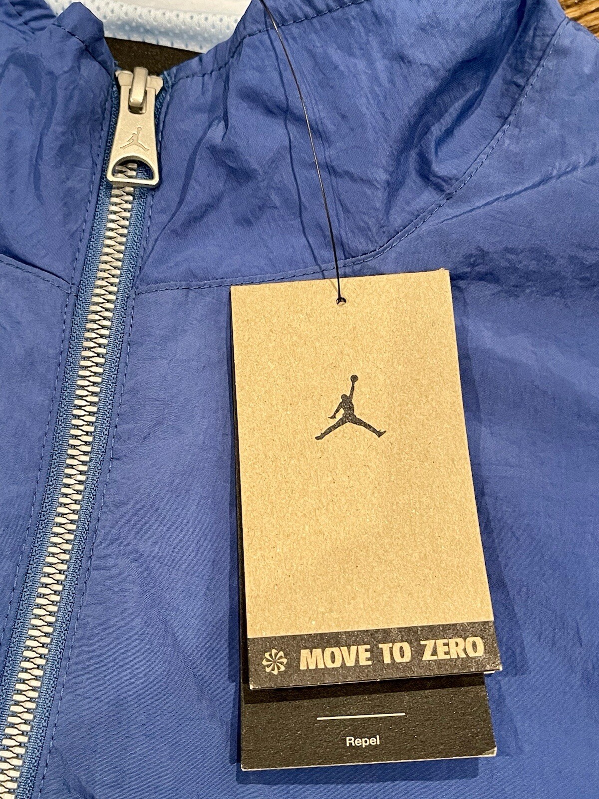 $125 Michael Air Jordan Nike Jumpman Repel Blue Jacket Men L RFID Zip ...