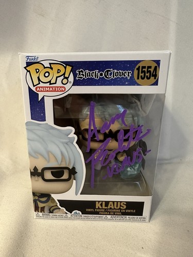 Black Clover Klaus Funko Pop #1554 Signed By Aaron Roberts Double COA ...
