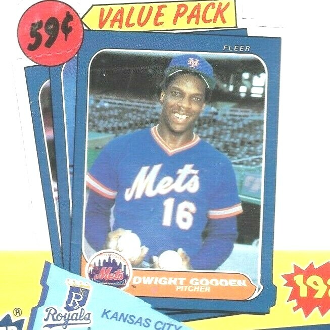 1986 Fleer EMPTY Display Box Dwight Gooden On Top George Brett Limited ...