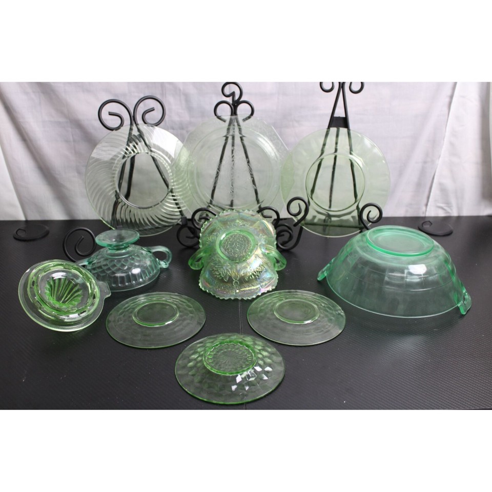 Variety of Vintage Green Uranium Glassware | eBay
